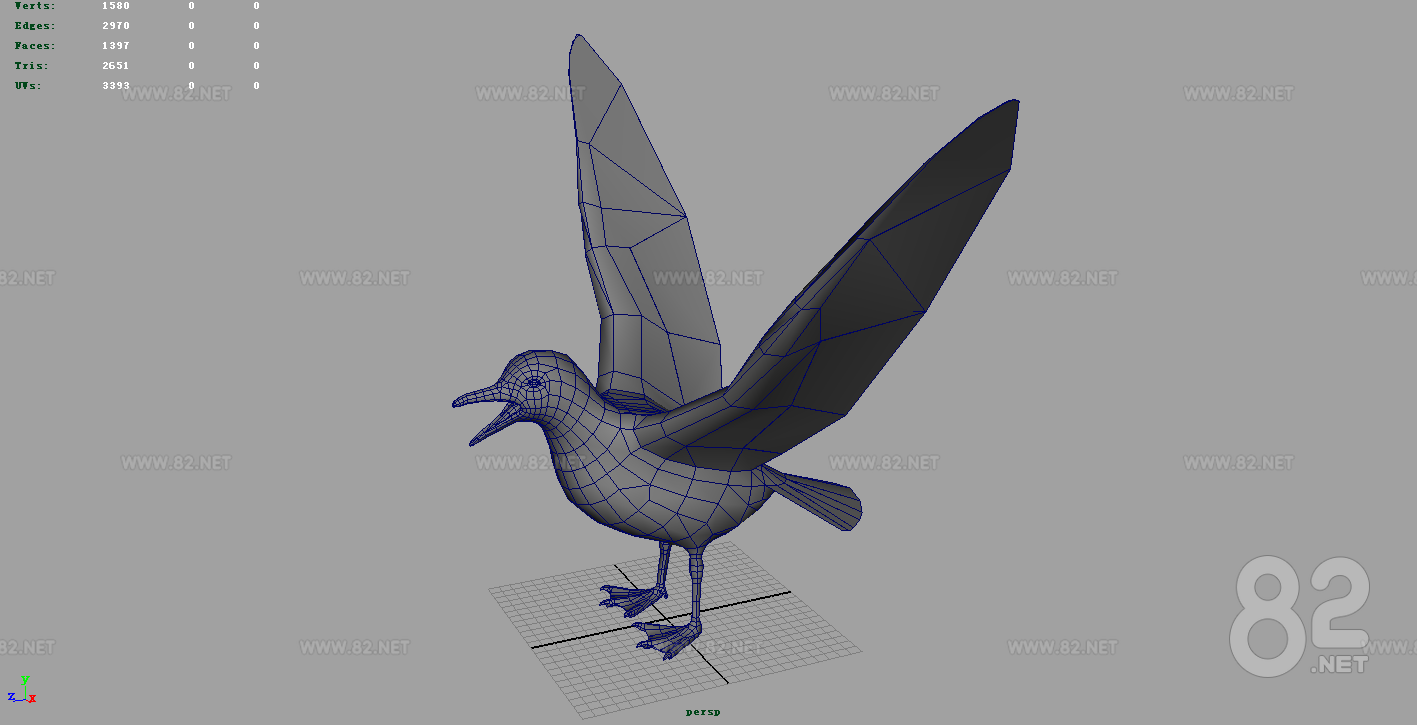 Realistic seagull seabird 3d Model ma/mb max fbx | 82Models