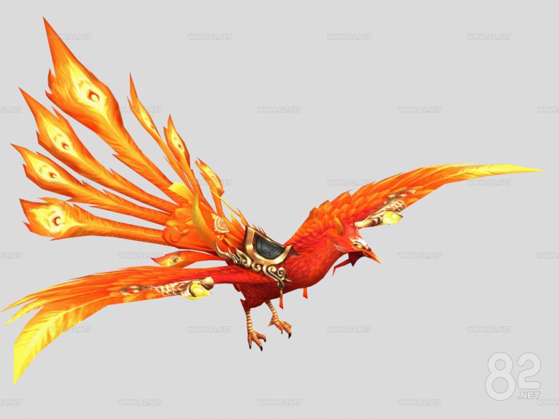 Flame Phoenix Mount 3d Model fbx | 82Models