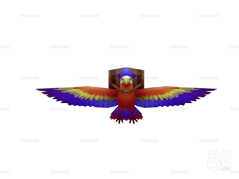 Red-winged bluebird West Magic Style 3d Model fbx | 82Models