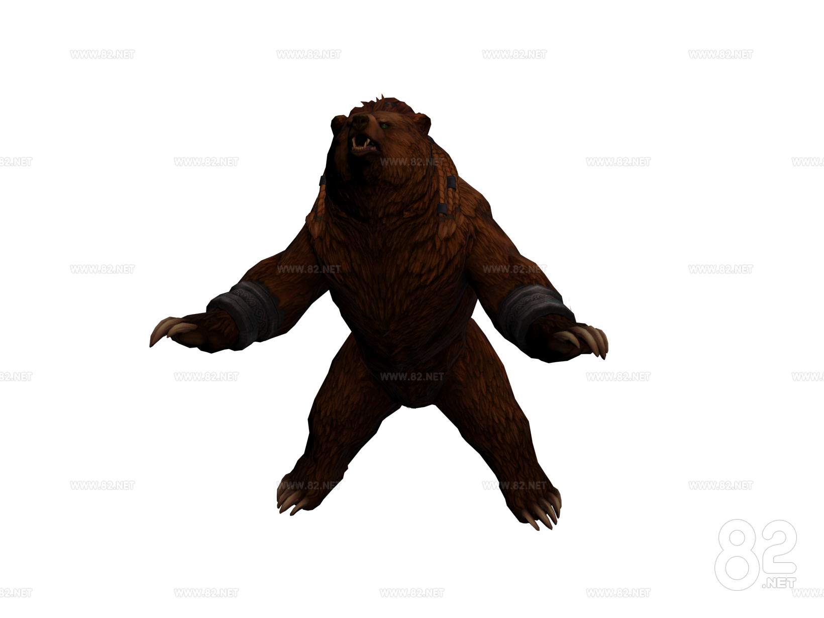Fierce brown bear 3d Model fbx | 82Models