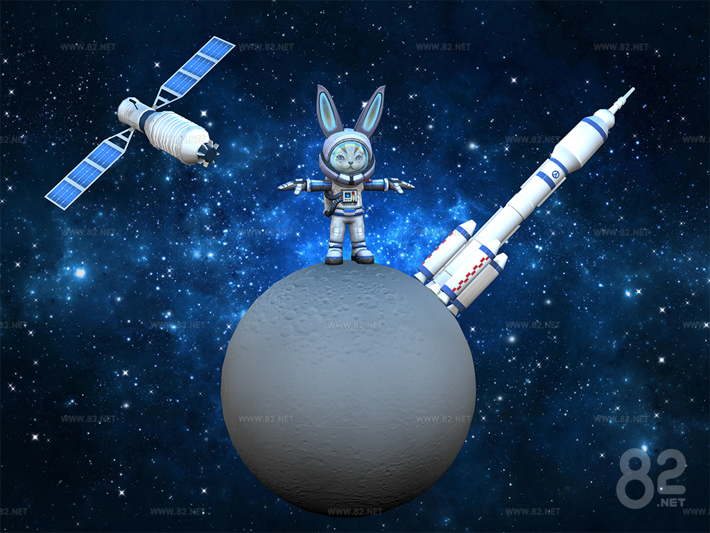 (Original) 3D interstellar space rabbit model 3d Model max | 82Models