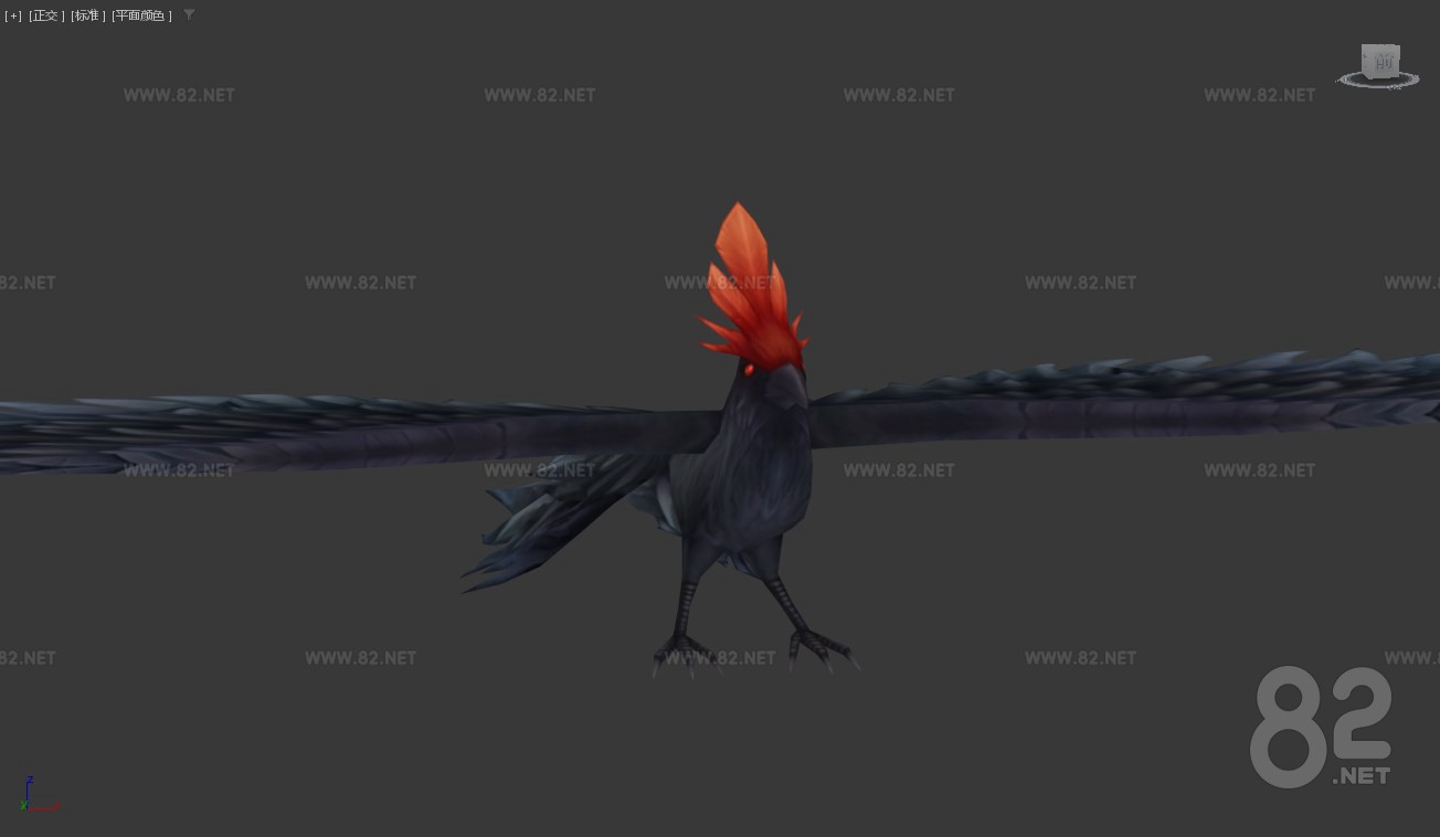 Crow Red Crown Crow 3d Model fbx | 82Models