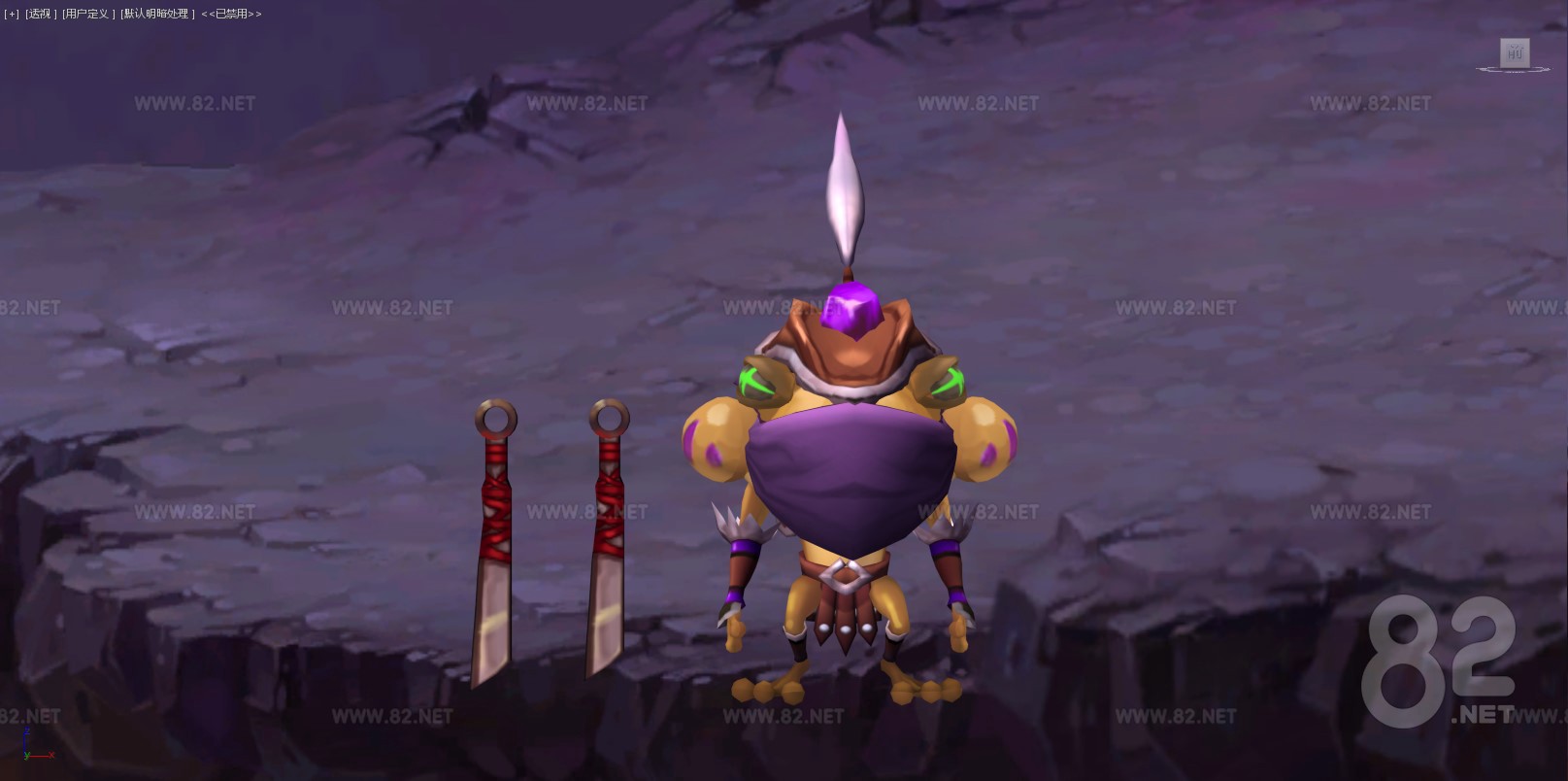 Golden Toad Ninja Guofeng 3d Model fbx | 82Models