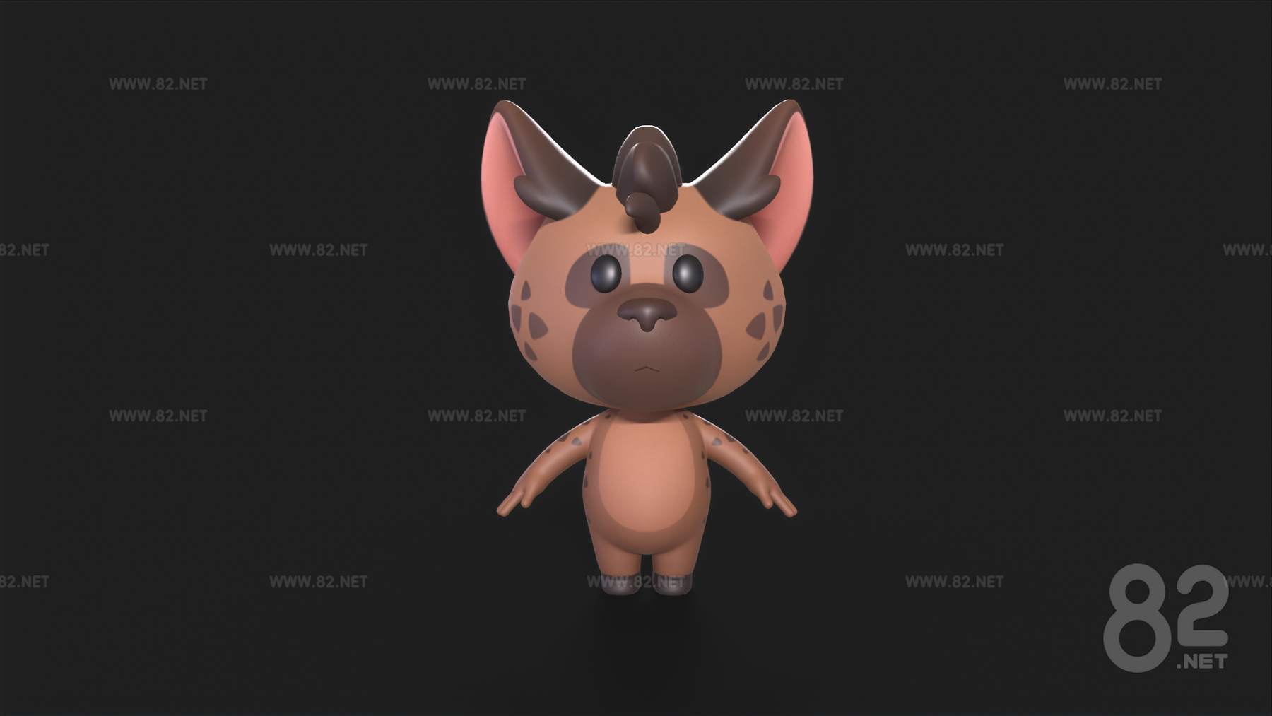 Cartoon hyena anthropomorphic hyena 3d Model tbscene fbx max obj | 82Models