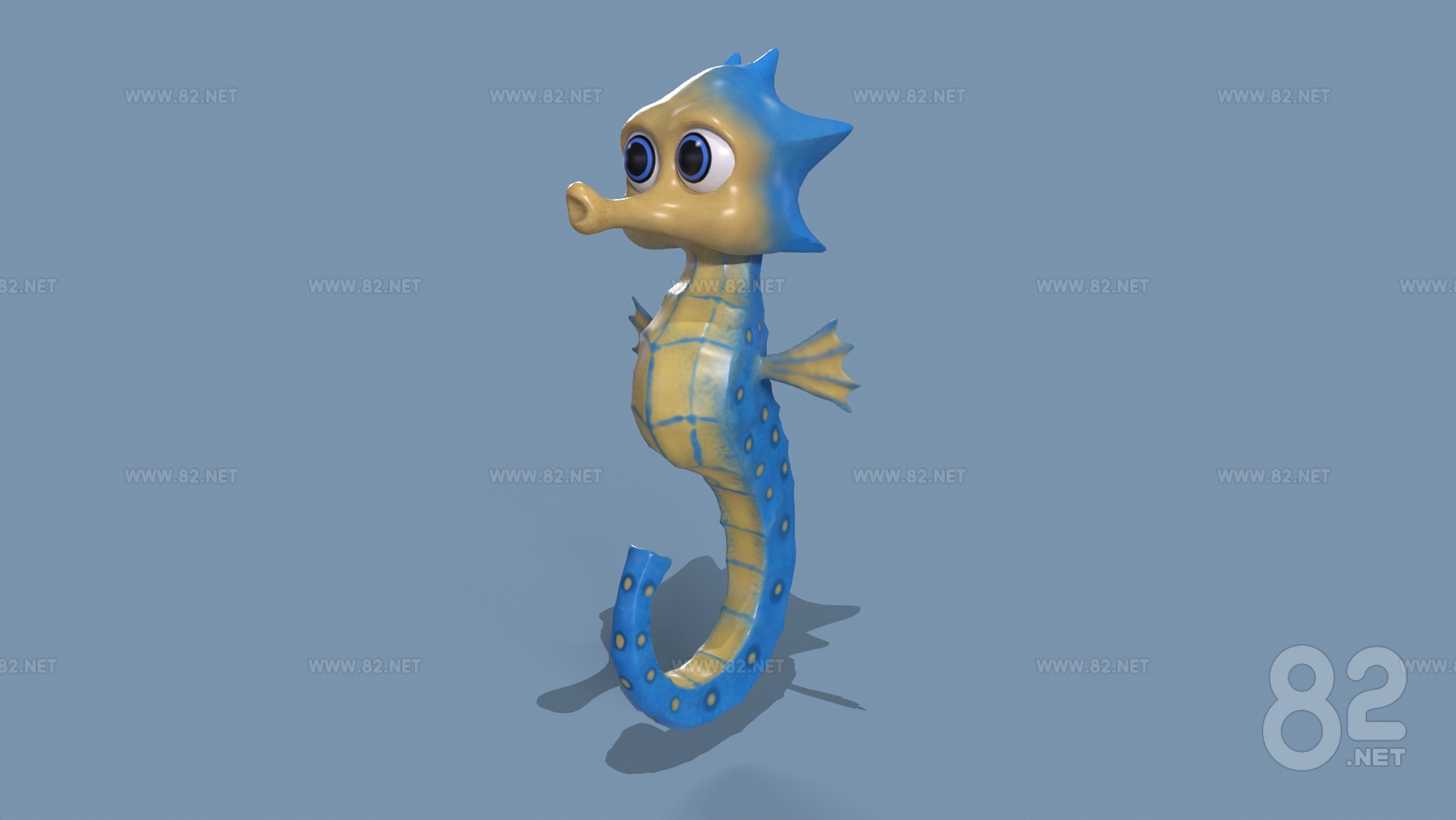 Q version of the hippocampus cute hippocampus model 3d Model tbscene ...