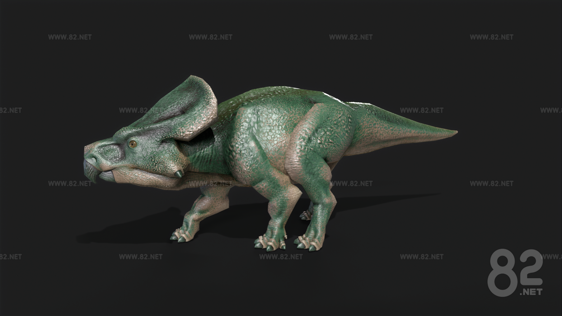 [Bound Animation] Late Cretaceous of Protokeratosaurus 3d Model tbscene ...