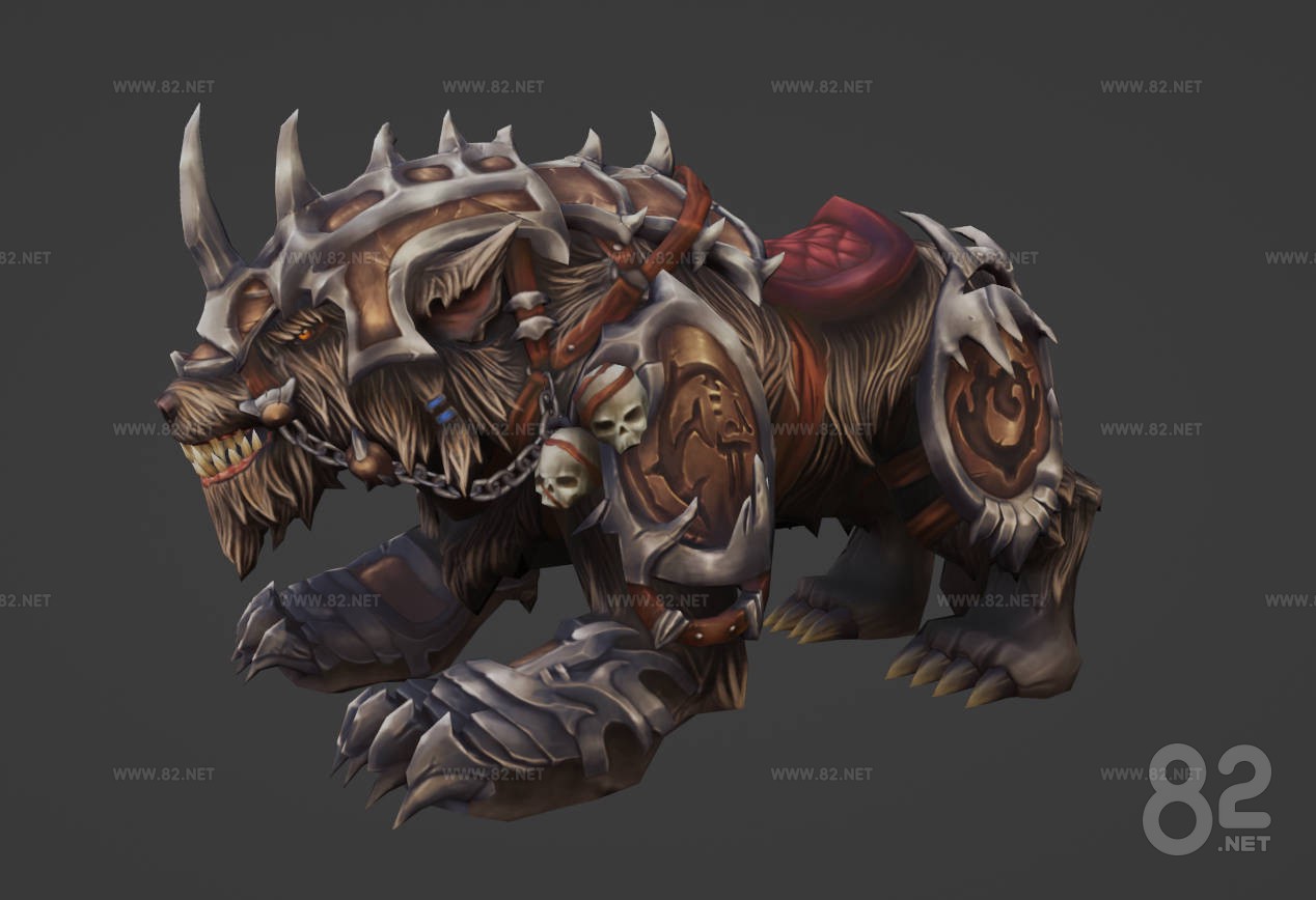 Hand-painted style war beast mount game character model 3d Model blend ...