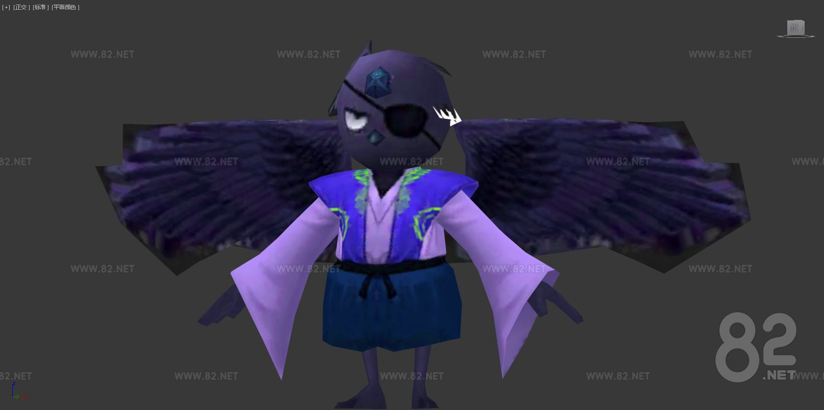 Purple Birdman Sparrow 3d Model fbx | 82Models