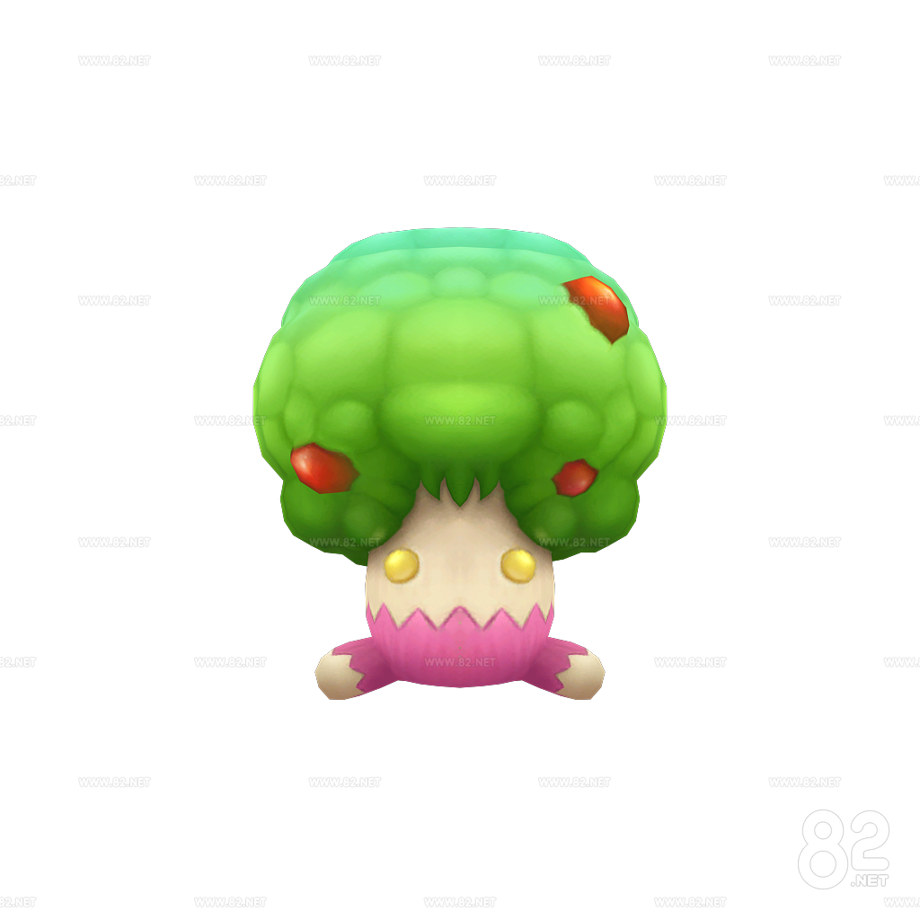 Q version of hand-painted cauliflower monster 3d Model fbx | 82Models