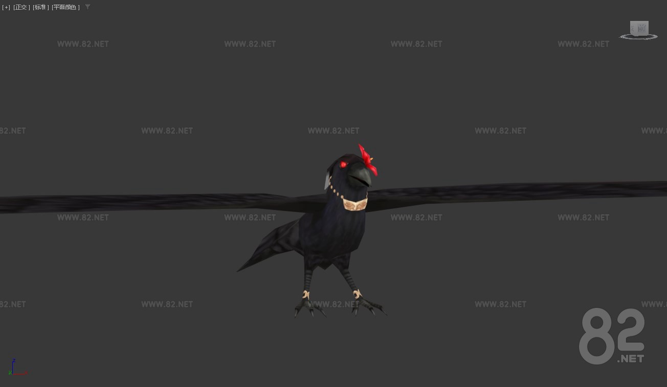 Crow Red Crown Crow 3d Model fbx | 82Models