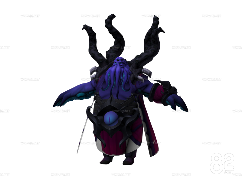 Underwater Tentacle Demon Fantasy Creatures 3d Model fbx | 82Models