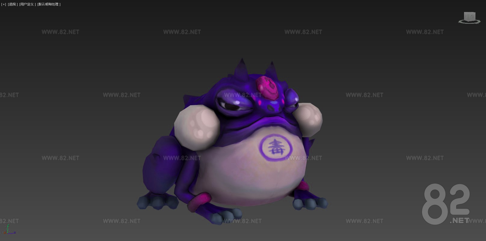 Purple Arrow Poison Toad Fantasy 3d Model fbx | 82Models