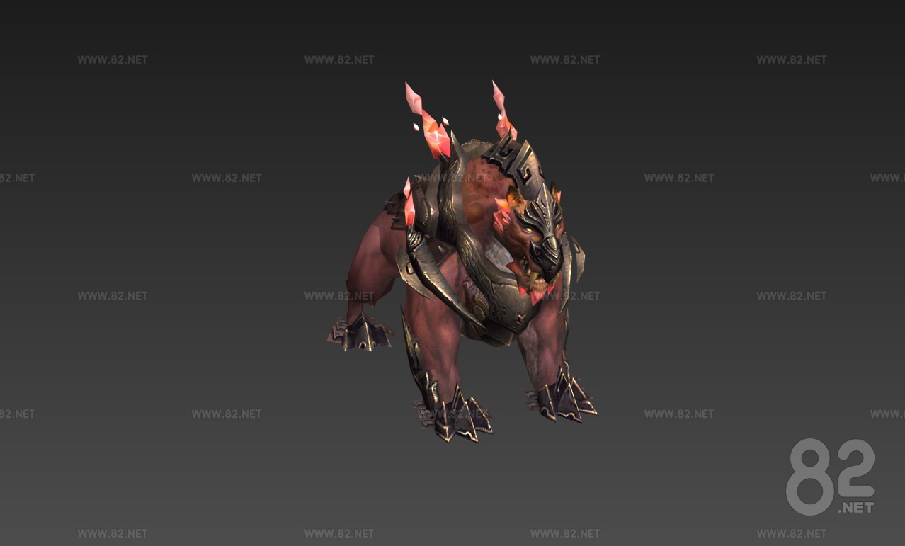 red leopard with armour 3d Model fbx | 82Models
