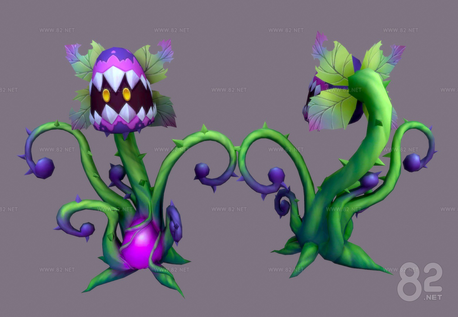 hand-painted cannibal flower 3d Model fbx max | 82Models