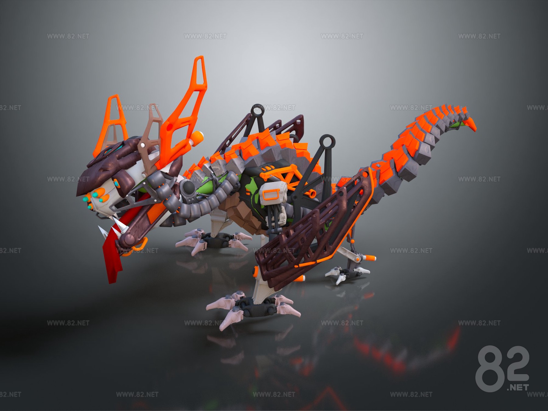 Science Fiction Dinosaur Mechanical Dinosaur 3d Model max | 82Models
