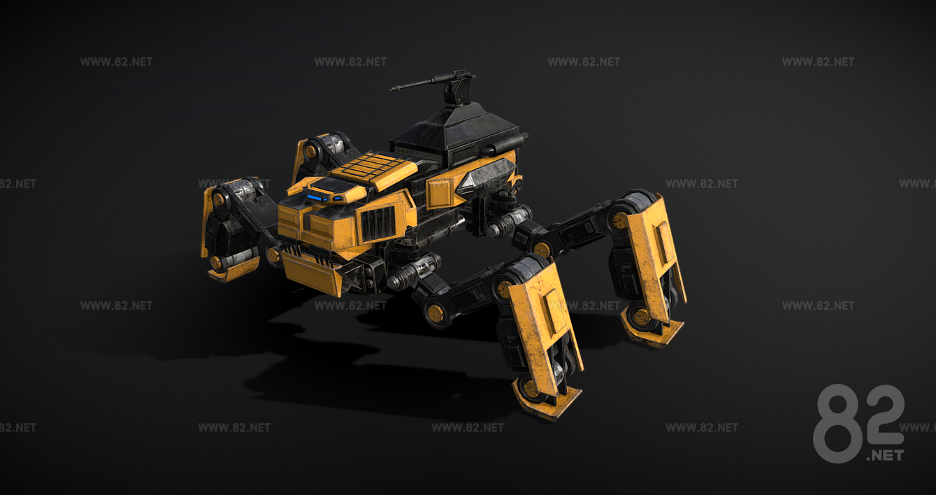 Sci-fi armored four-legged mecha 3d Model fbx max ma/mb obj texture ...