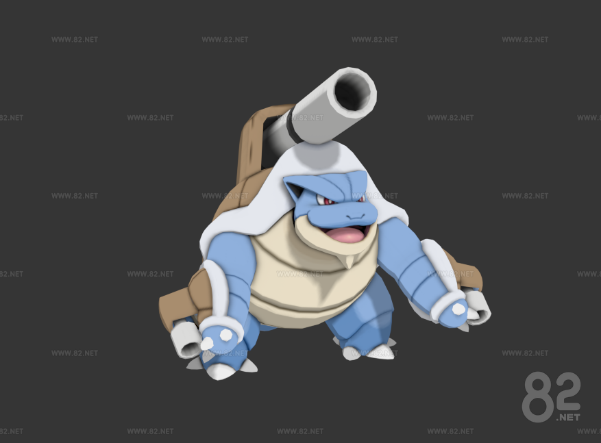 Water Cannon Turtle Monster 3d Model fbx | 82Models