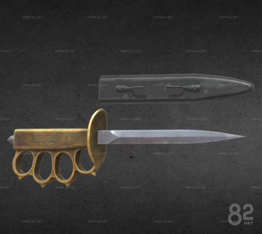 Dagger Weapon 3d Model dae fbx max ma/mb obj texture | 82Models