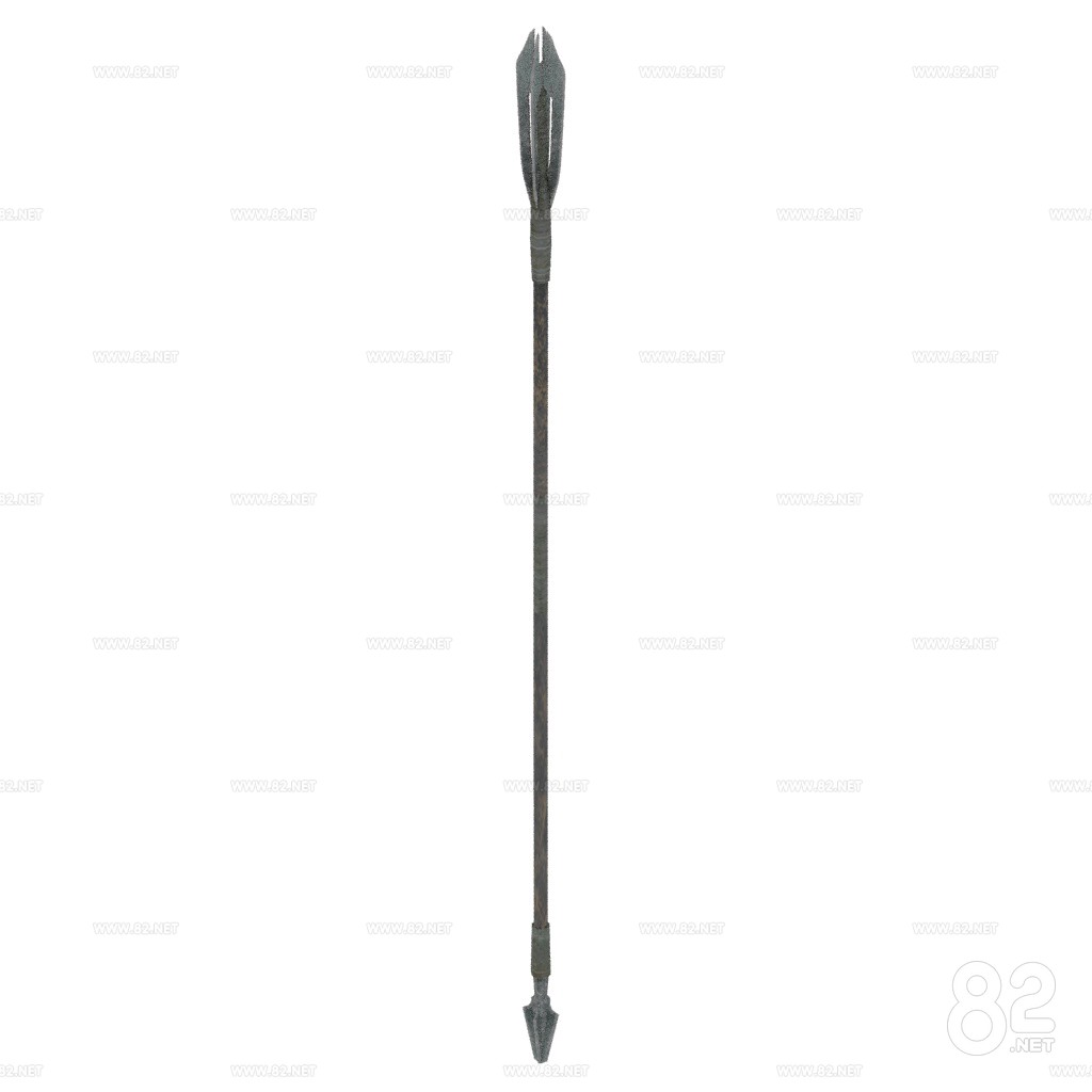 Iron Scepter Game Weapon 3d Model fbx | 82Models