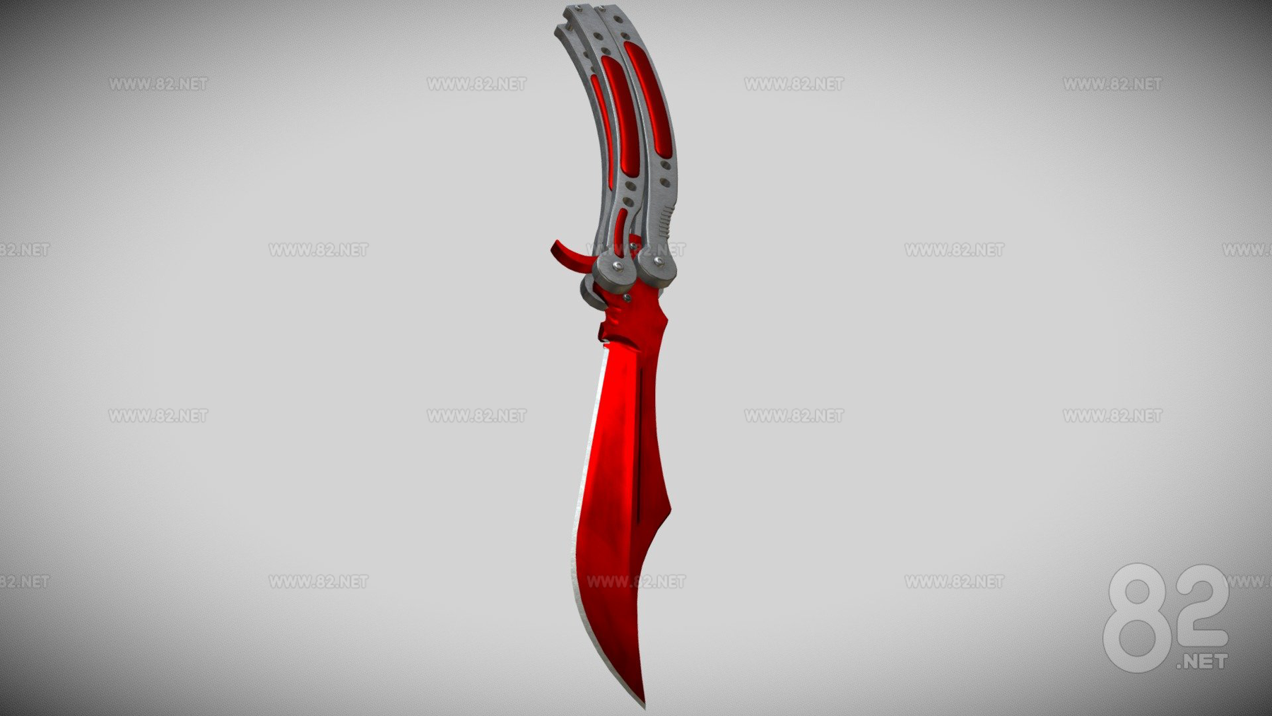Ruby Butterfly Knife Folding Knife 3d Model max blend fbx glb skp ...