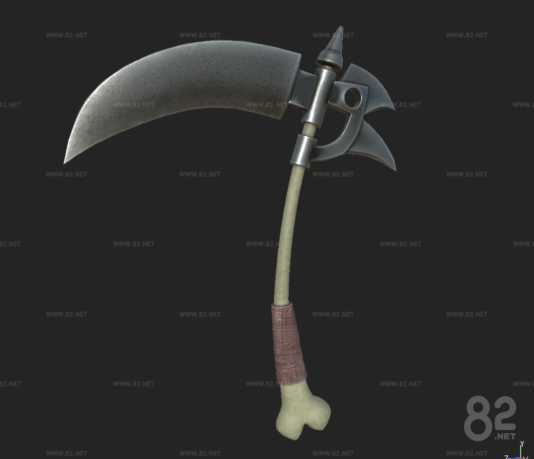 Battle Scythe Weapon 3d Model blend | 82Models