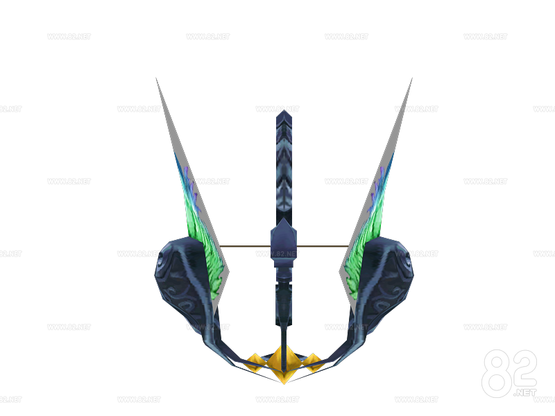 Green Wings Long Crossbow West Magic Style 3d Model fbx | 82Models
