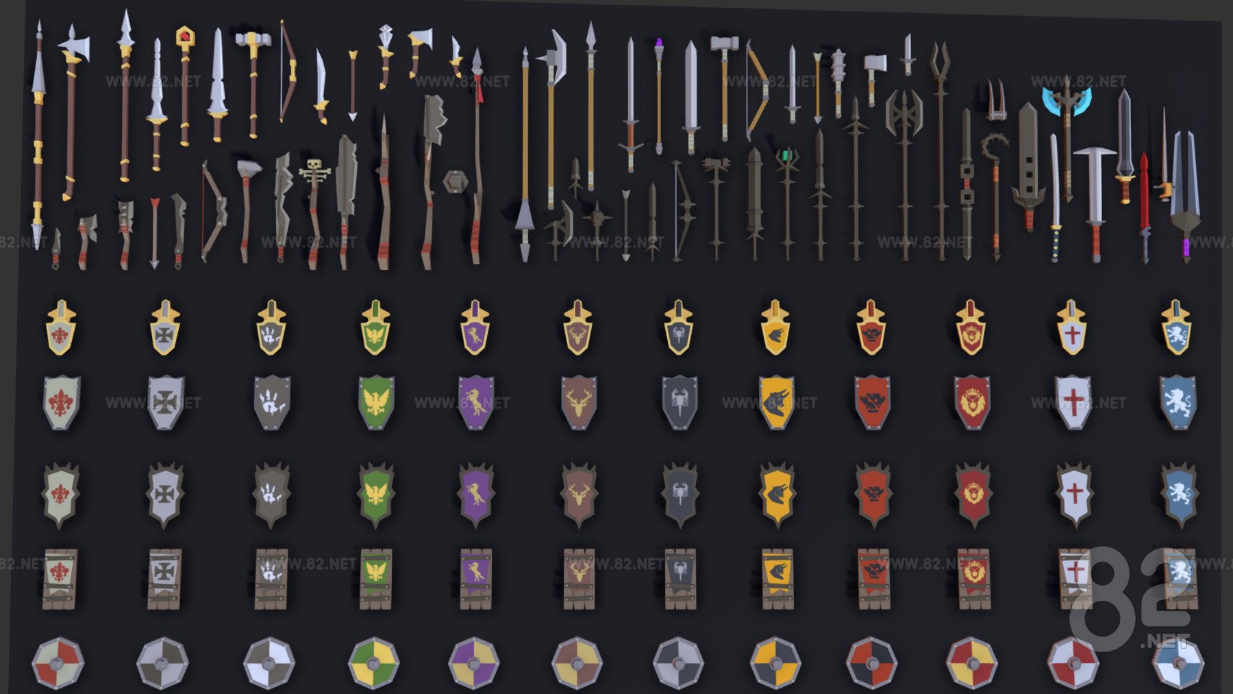Cartoon weapons 3d Model max | 82Models