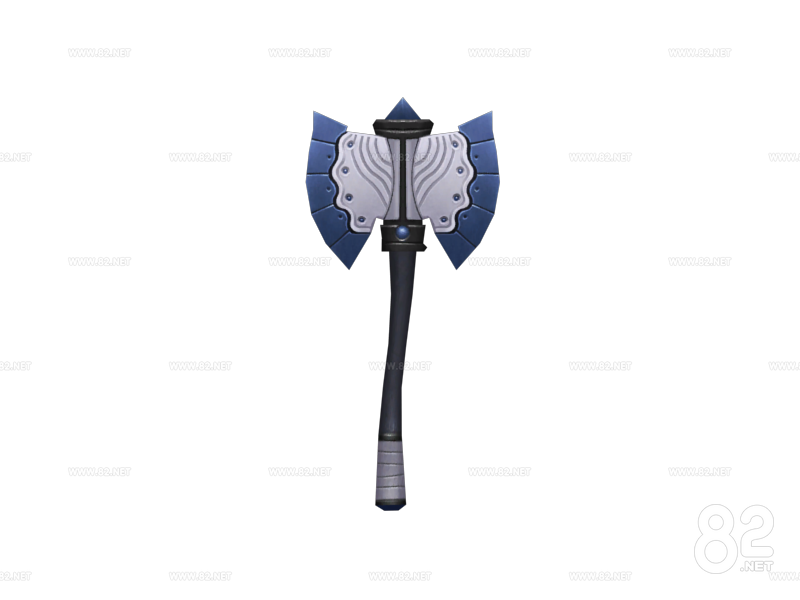 Blue Tomahawk West Magic Style 3d Model fbx | 82Models