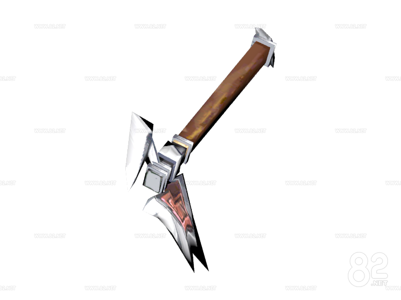 Red pickaxe with wooden handle 3d Model fbx | 82Models
