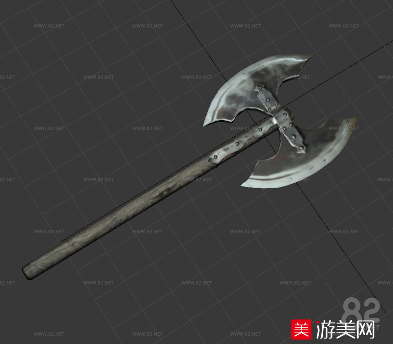 Ultra-realistic double-sided axe weapon model 3d Model obj | 82Models
