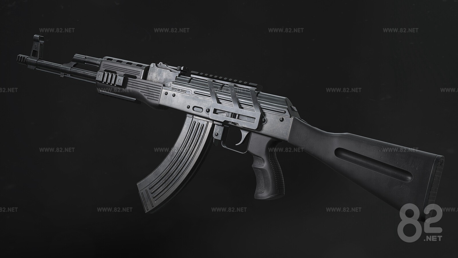 Realistic AKM Assault Rifle Model of Sub-era 3d Model max | 82Models