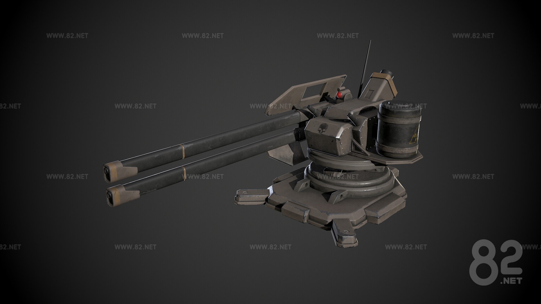PBR-Turret Battery 3d Model c4d fbx | 82Models