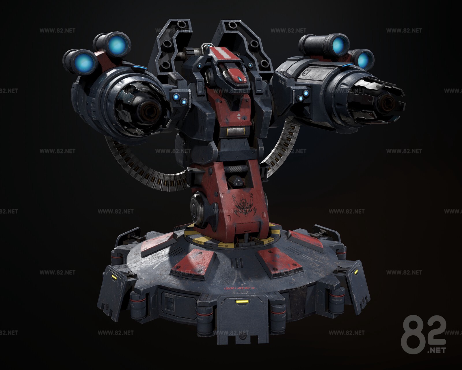 anti-aircraft gun war machine 3d Model max c4d blend fbx | 82Models