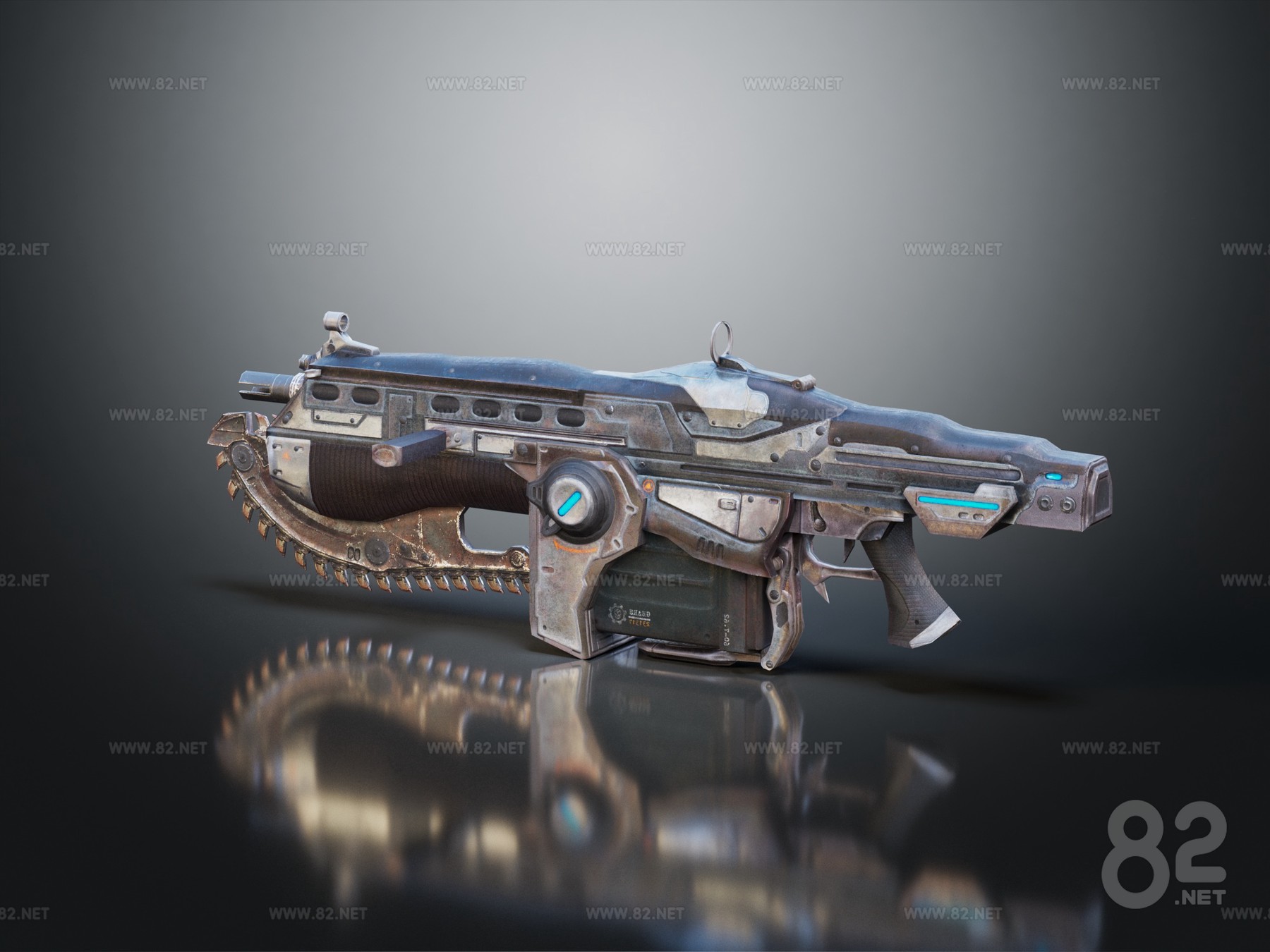 Lancer second generation chain saw gun gear gun 3d Model max | 82Models