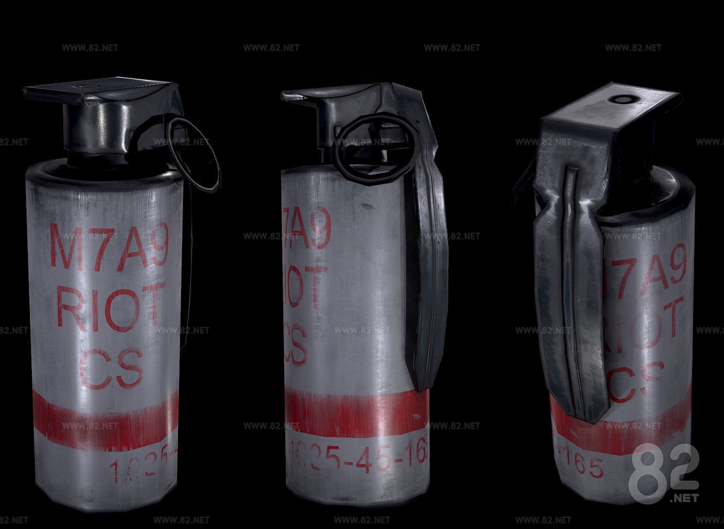 Realistic Smoke Grenade 3d Model 3ds fbx max obj other | 82Models