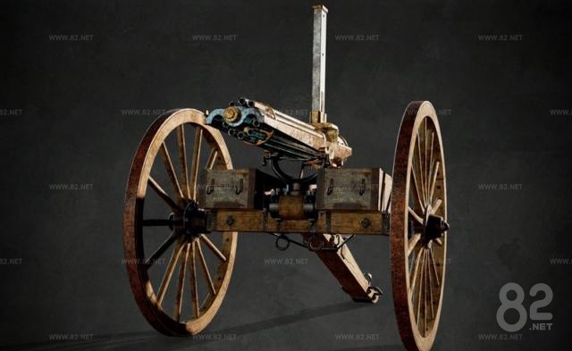 Wheeled Cannon Wheel Cannon 3d Model max fbx obj | 82Models
