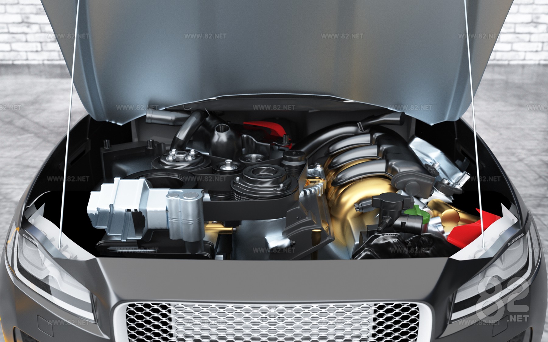 Automotive internal structure engine disassembly analysis 3d Model c4d ...