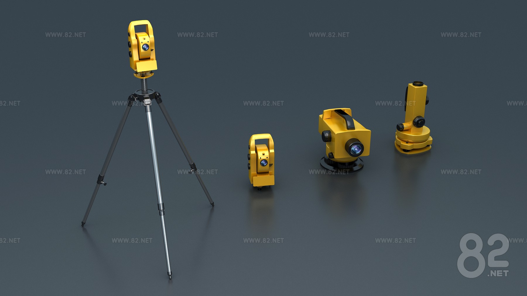 Modern Total Station Industrial Equipment 3d Model max | 82Models