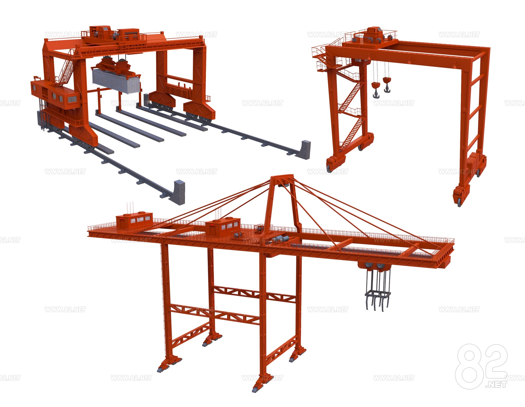 Modern crane tower crane industrial equipment 3d Model max | 82Models