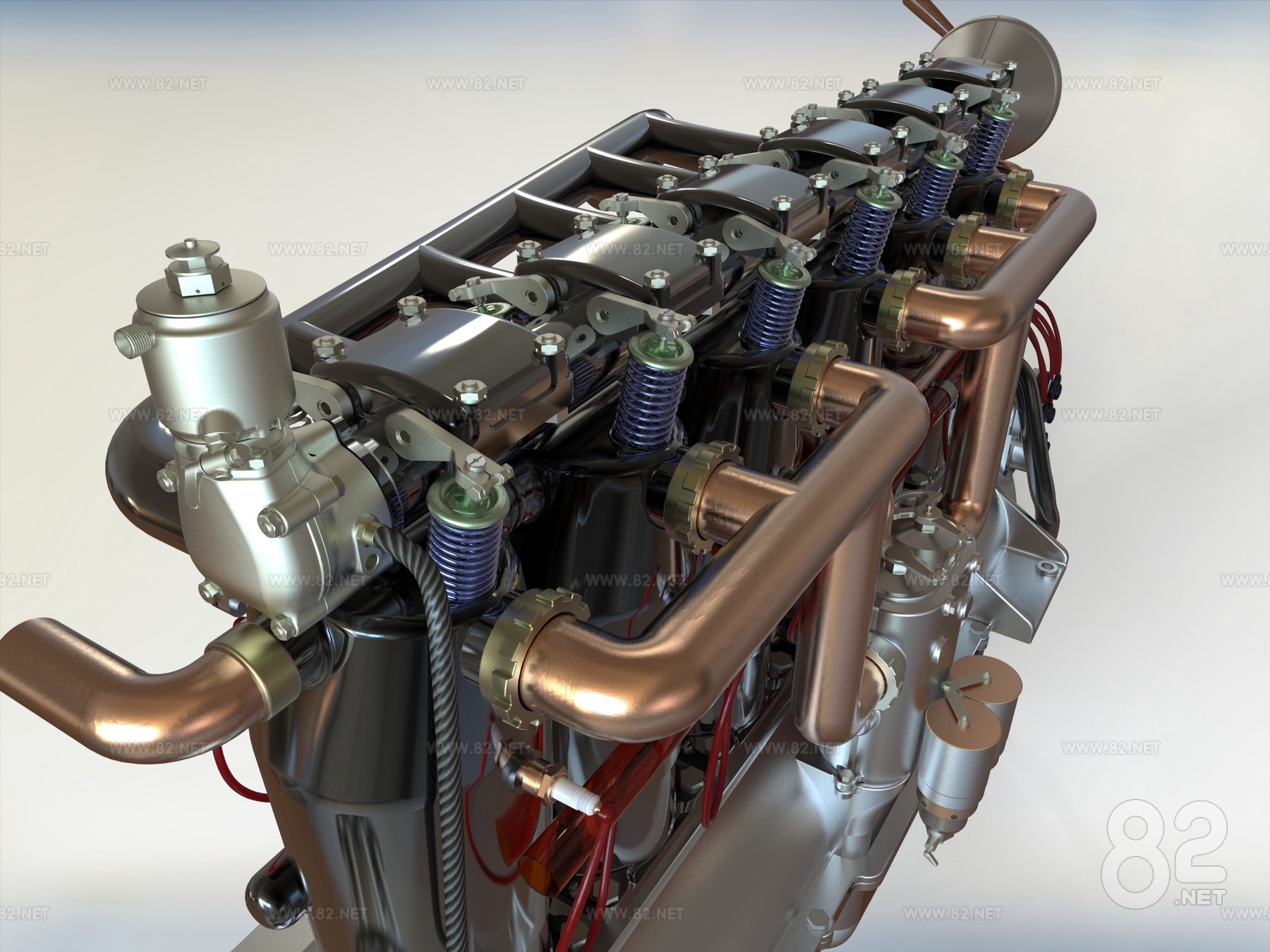 Mercedes Aero Engine Model 3D Drawing 3d Model step/stp | 82Models