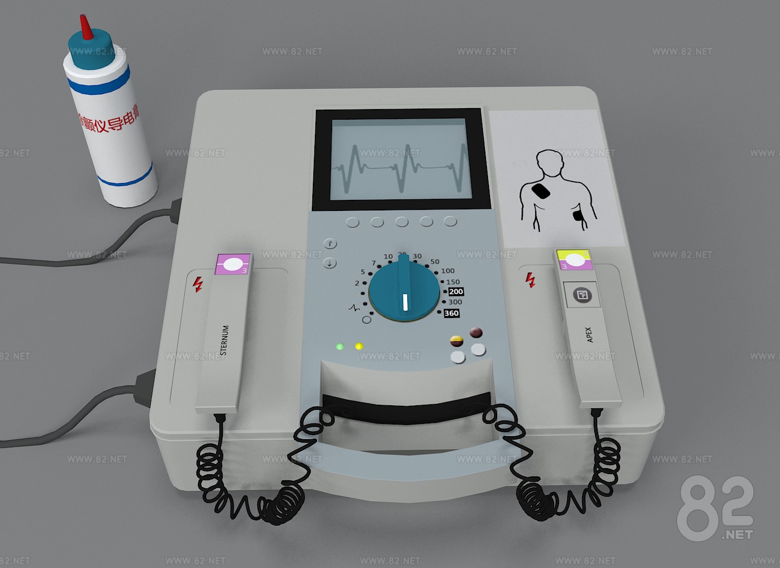 electric defibrillator conductive paste 3d Model max ma/mb fbx | 82Models