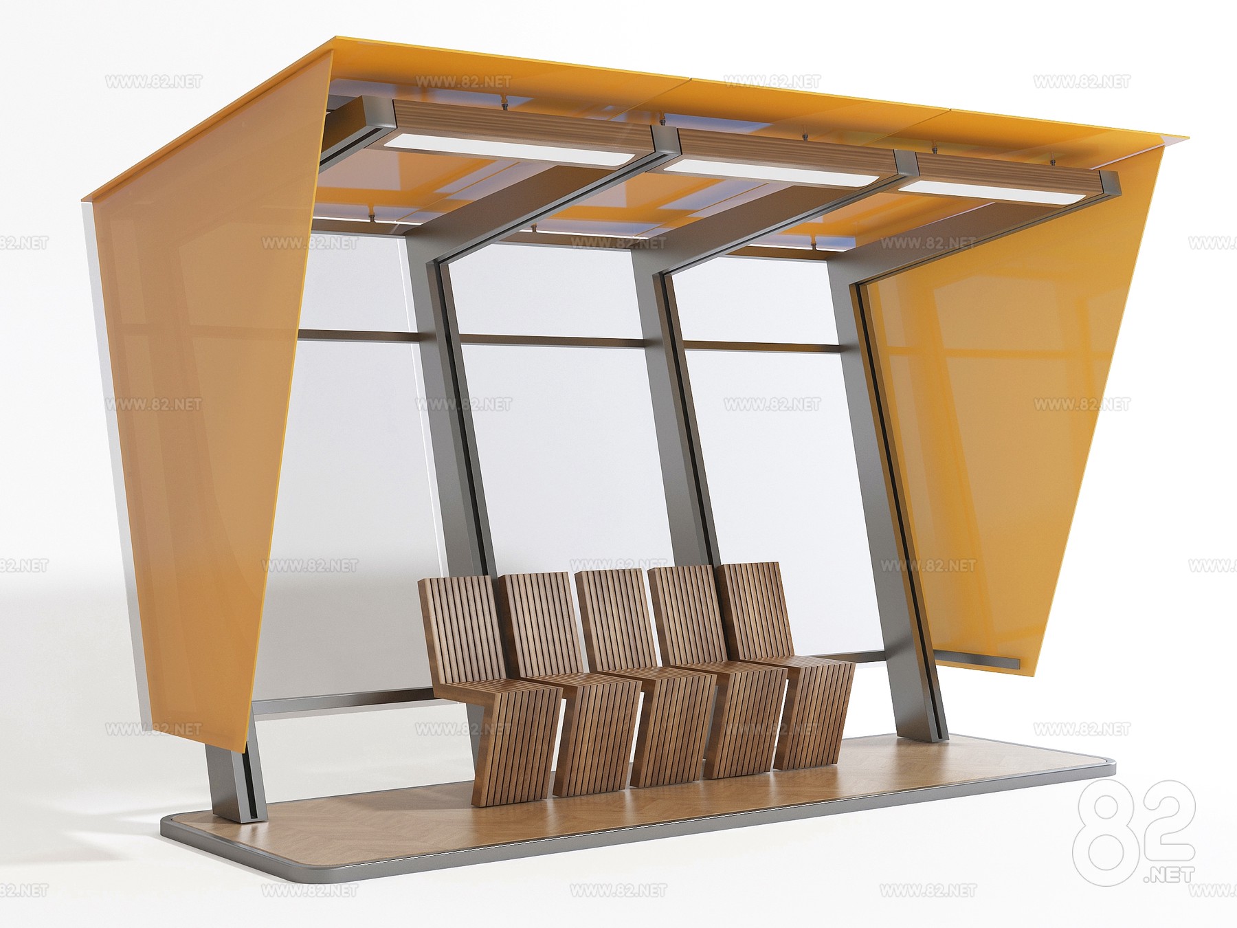 Bus platform waiting area 3d Model max | 82Models