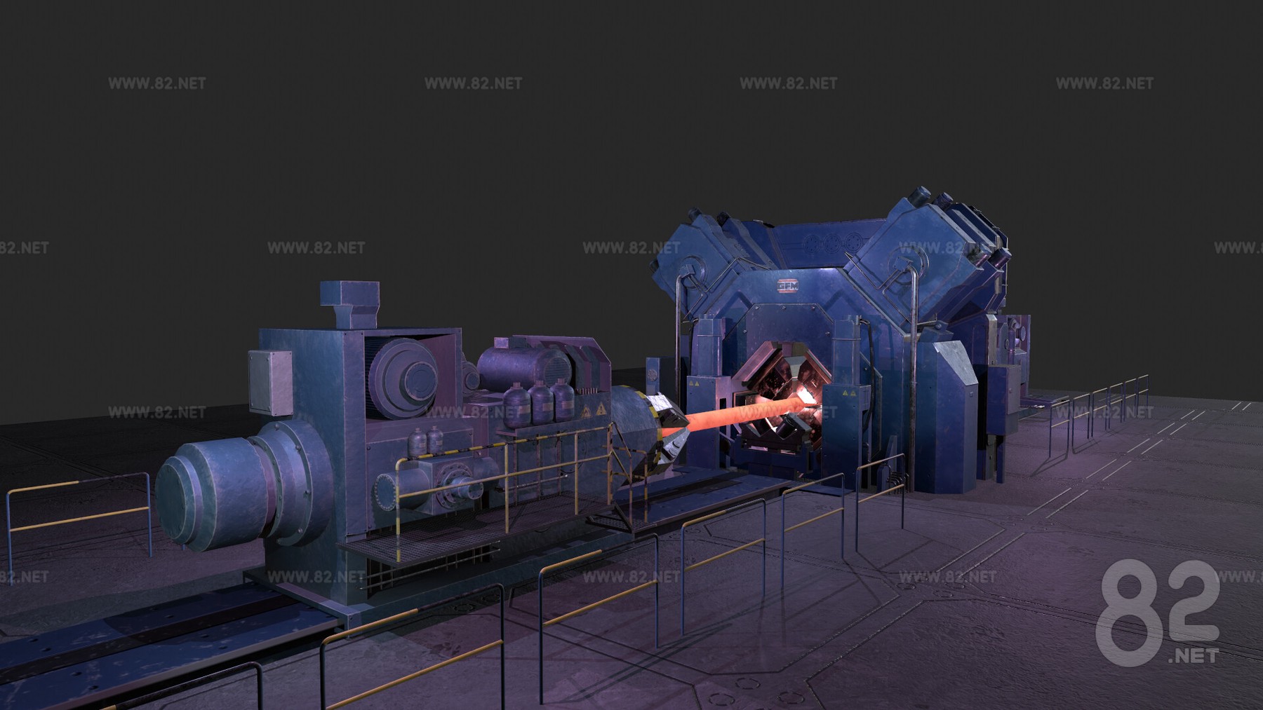PBR-Industrial Radial Forging Machine 3d Model c4d fbx | 82Models
