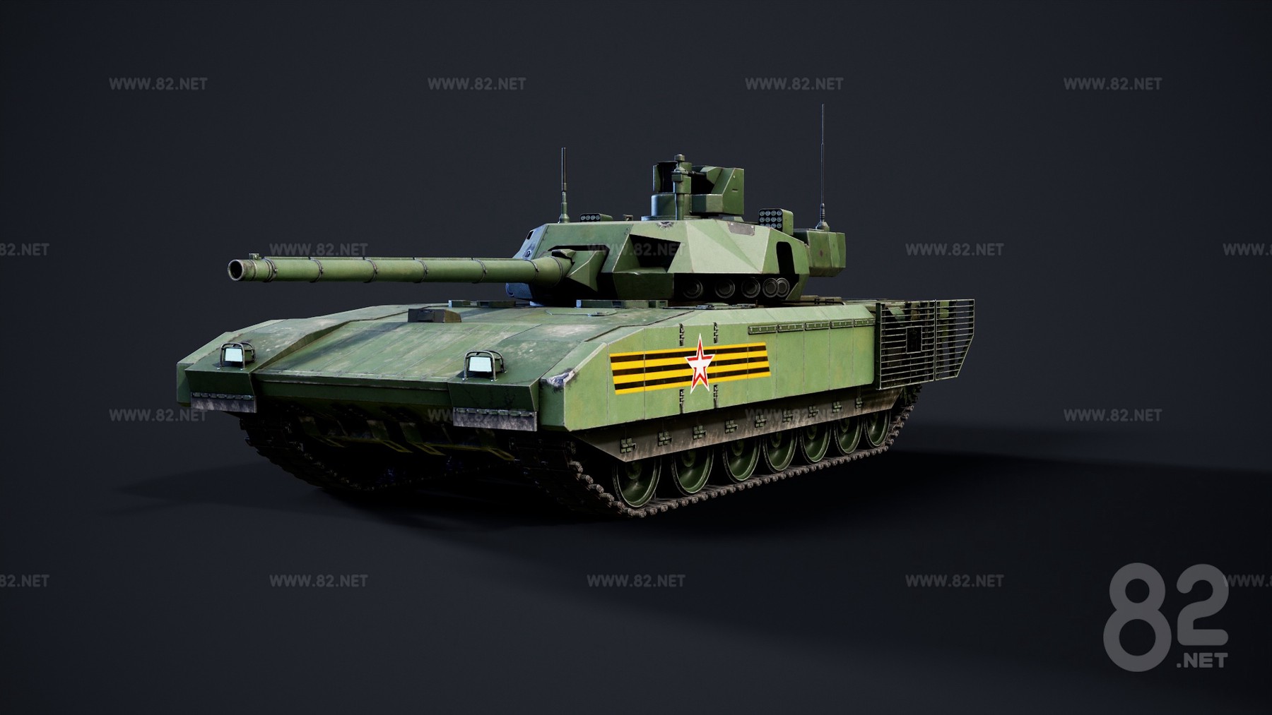 Realistic Russian T14 Armata Tank Model 3d Model max | 82Models