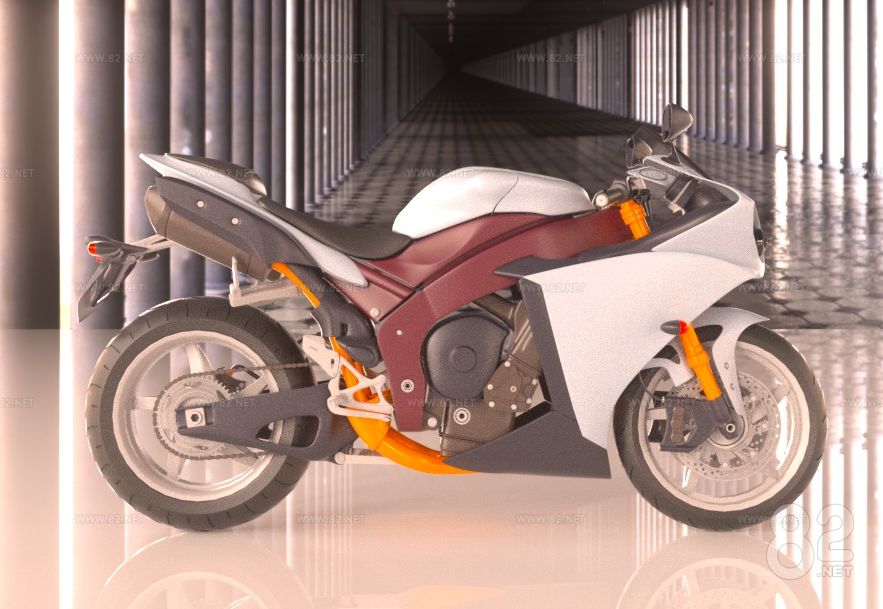 C4D heavy locomotive motorcycle realistic model 3d Model c4d | 82Models