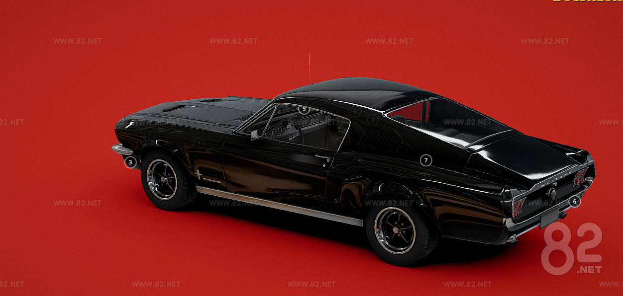 Ford Mustang GT Ford 3d Model ma/mb | 82Models
