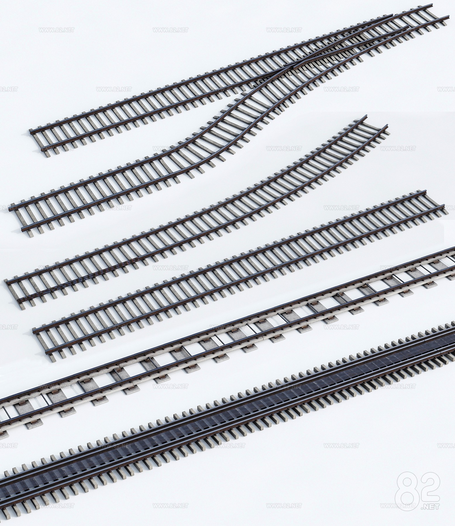 modern rail track subway 3d Model max | 82Models