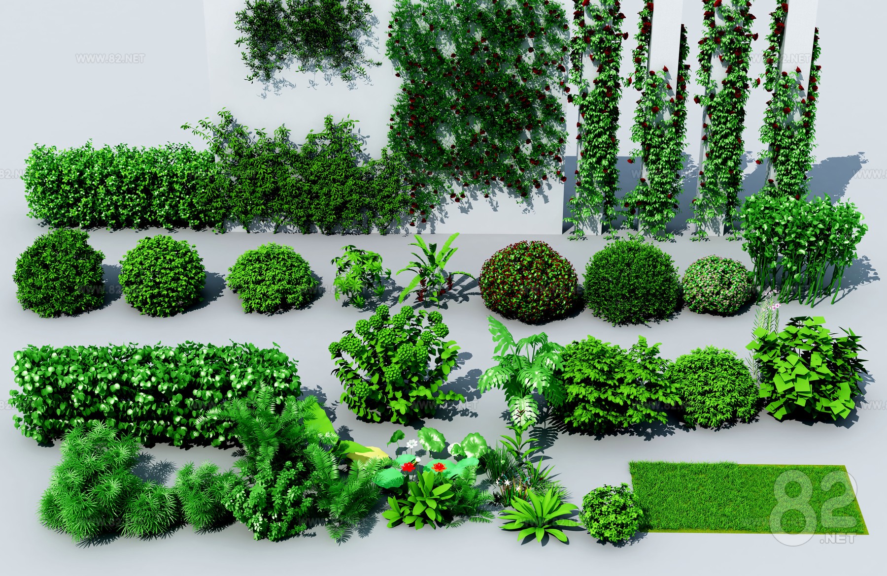 Modern flowers and plants 3d Model max | 82Models