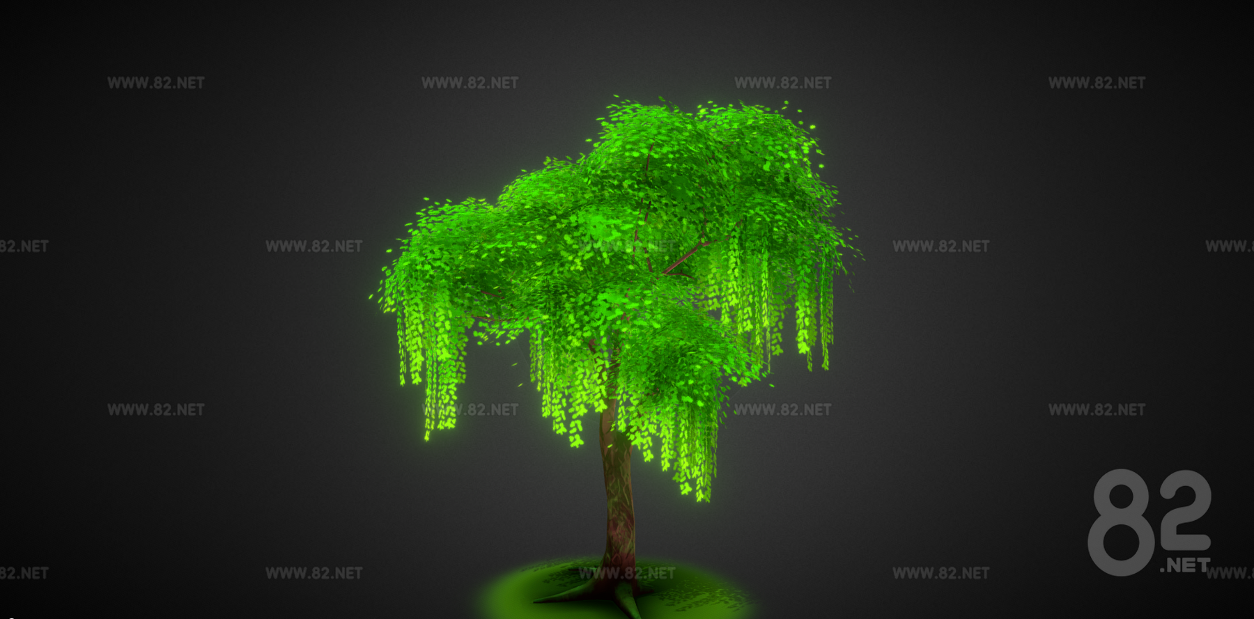 Game Trees willow 3d Model 贴图 ma/mb max fbx obj | 82Models
