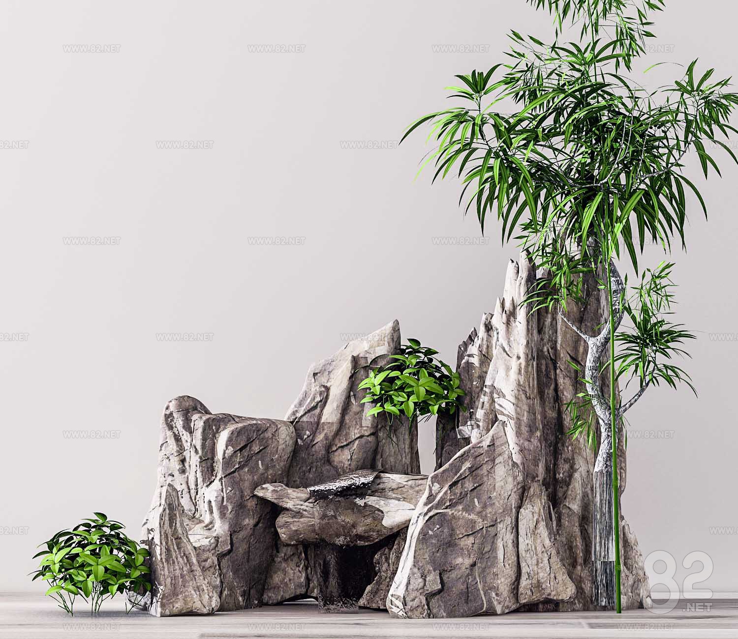 rockery stone modern plant landscape stone 3d Model max | 82Models
